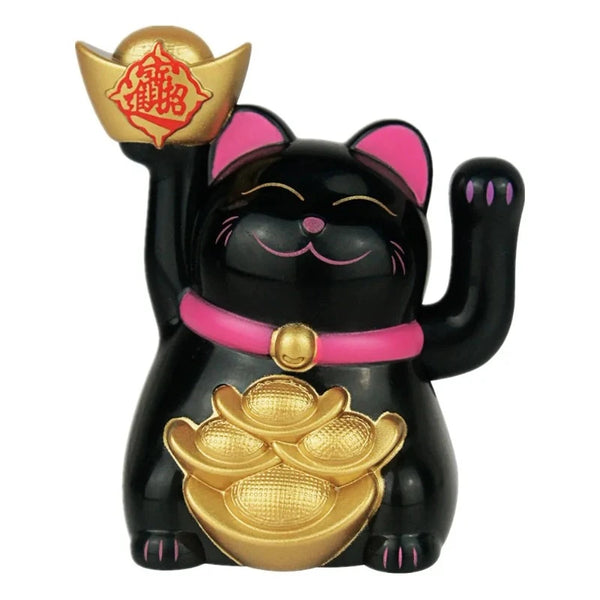 Porte-Bonheur Chat Chinois Éclairé Solaire - Style Chinois