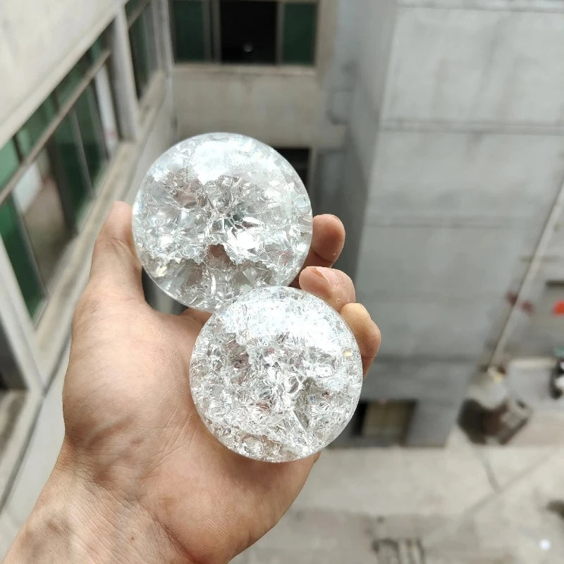 Billes Chinoises Cristal Verre Quartz Marbré | Style Chinois